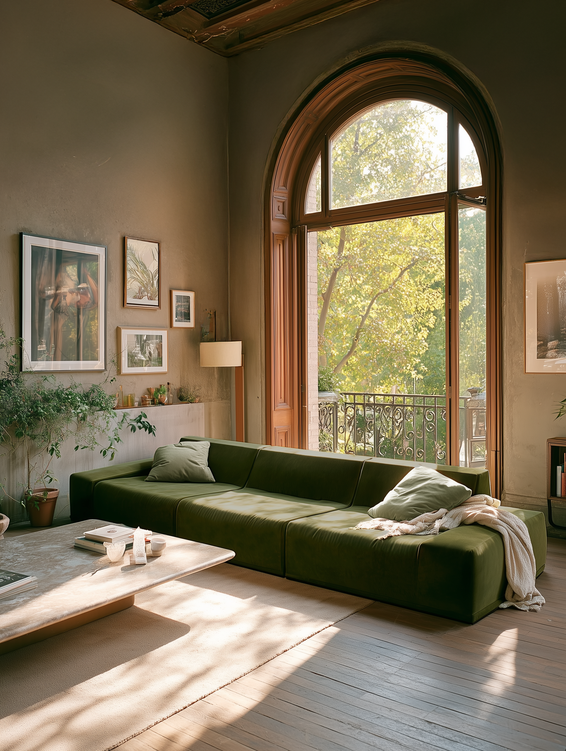 Modo 3 Piece (142") Sofa + Ottoman - Velvet - Moss – Palermo House