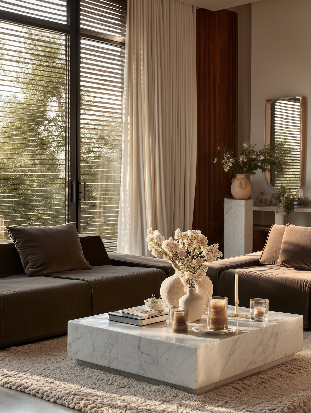 Modo 3 Piece (142") Sofa + 2 Ottoman - Velvet - Portobello – Palermo House